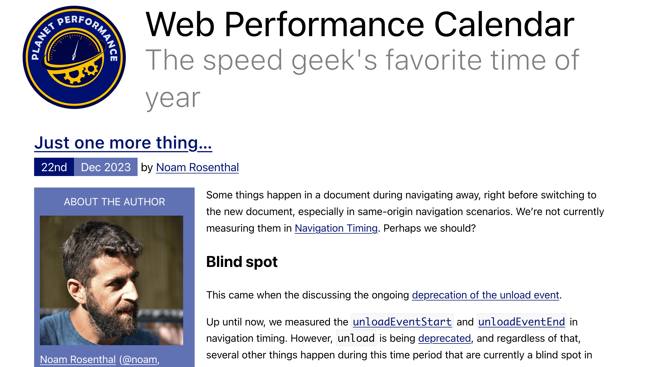 Web Performance Calendar » Just one more thing…
