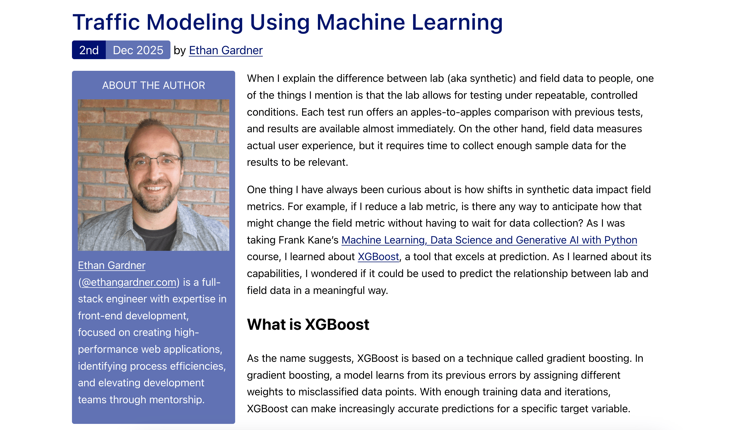 Web Performance Calendar » Traffic Modeling Using Machine Learning