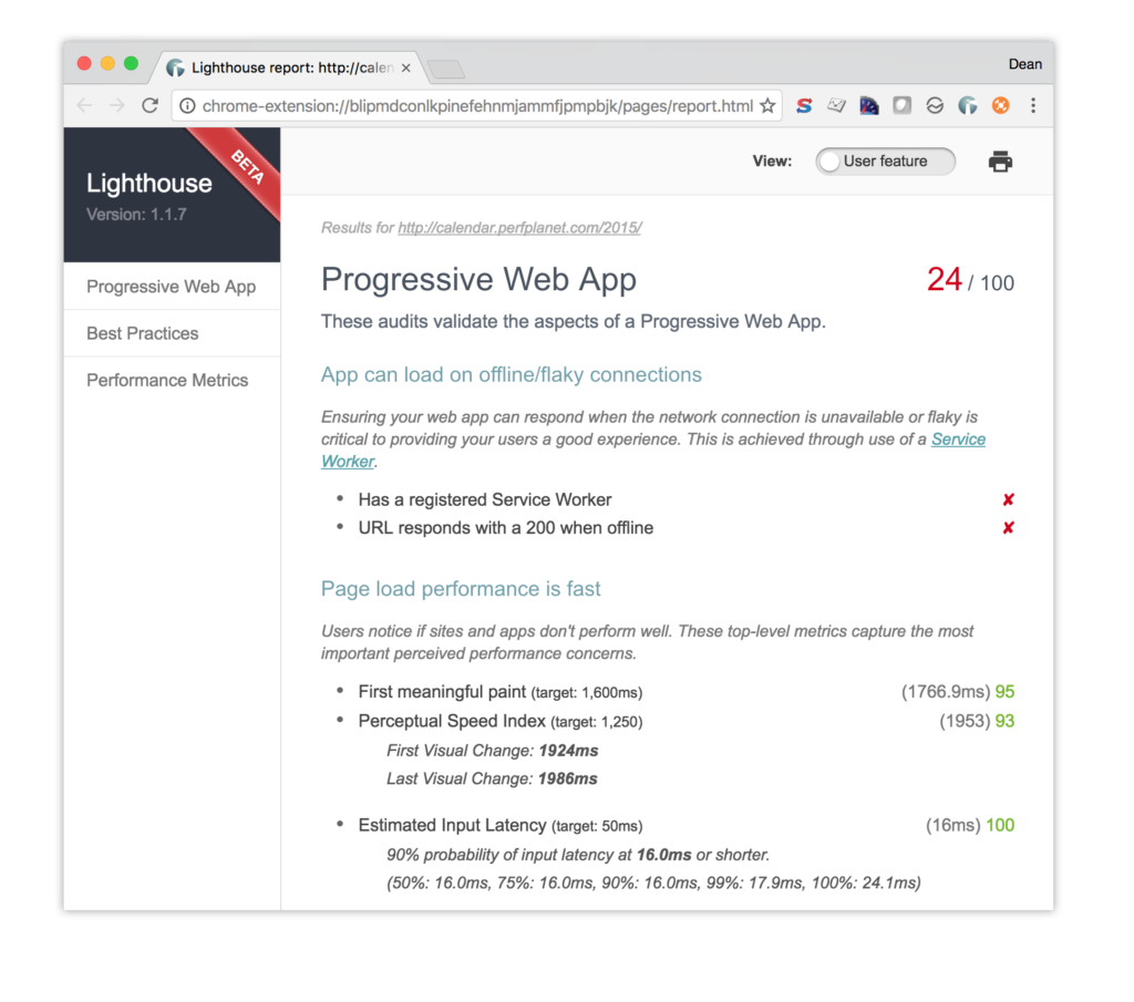 Web Performance Calendar » Lighthouse: Lighting the way to better web performance